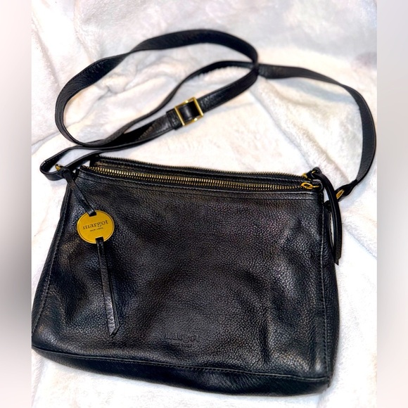 margot | Bags | Margot New York Genuine Leather Crossbody Bag Black ...